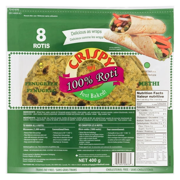 Methi (Fenugreek) Roti, Traditional flatbread - Walmart.ca