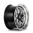 20x10 Ridler 611 Gloss Black Milled With Diamond Cut Lip Wheel 5x4.75 ...