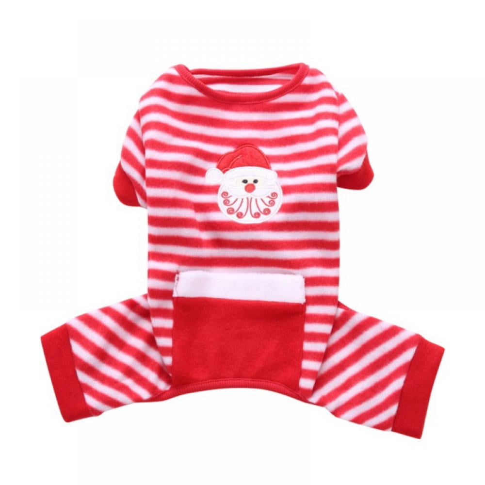 Dog Christmas Pajamas for Pet Clothes Doggie Holiday Costumes Onesies ...
