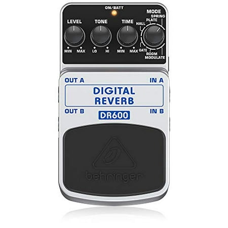 Behringer DR600 DIGITAL REVERB Digital Stereo Reverb Effects Pedal ...