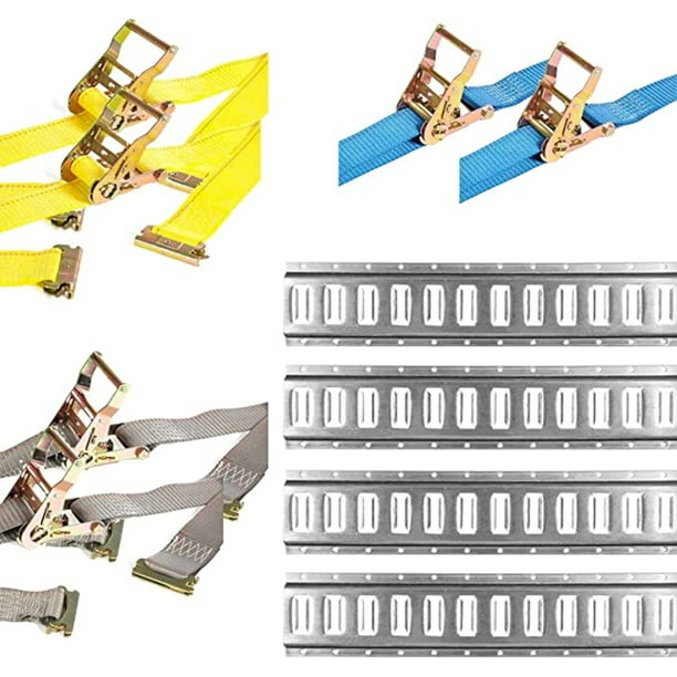 DC Cargo Mall E Track Tie-Down Kit - 10 Pieces: 4 ft Galvanized E Track ...