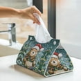 Christmas cute bear Leather Tissue Box Cover - Long PVC Tissue Box ...