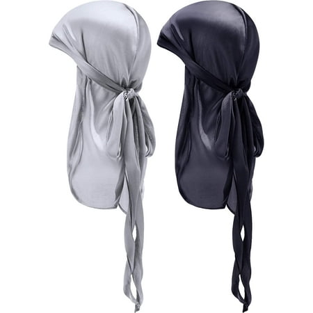 2 Pieces Silky Satin Baby Durags Kids Satin Durag Caps Headwraps with ...