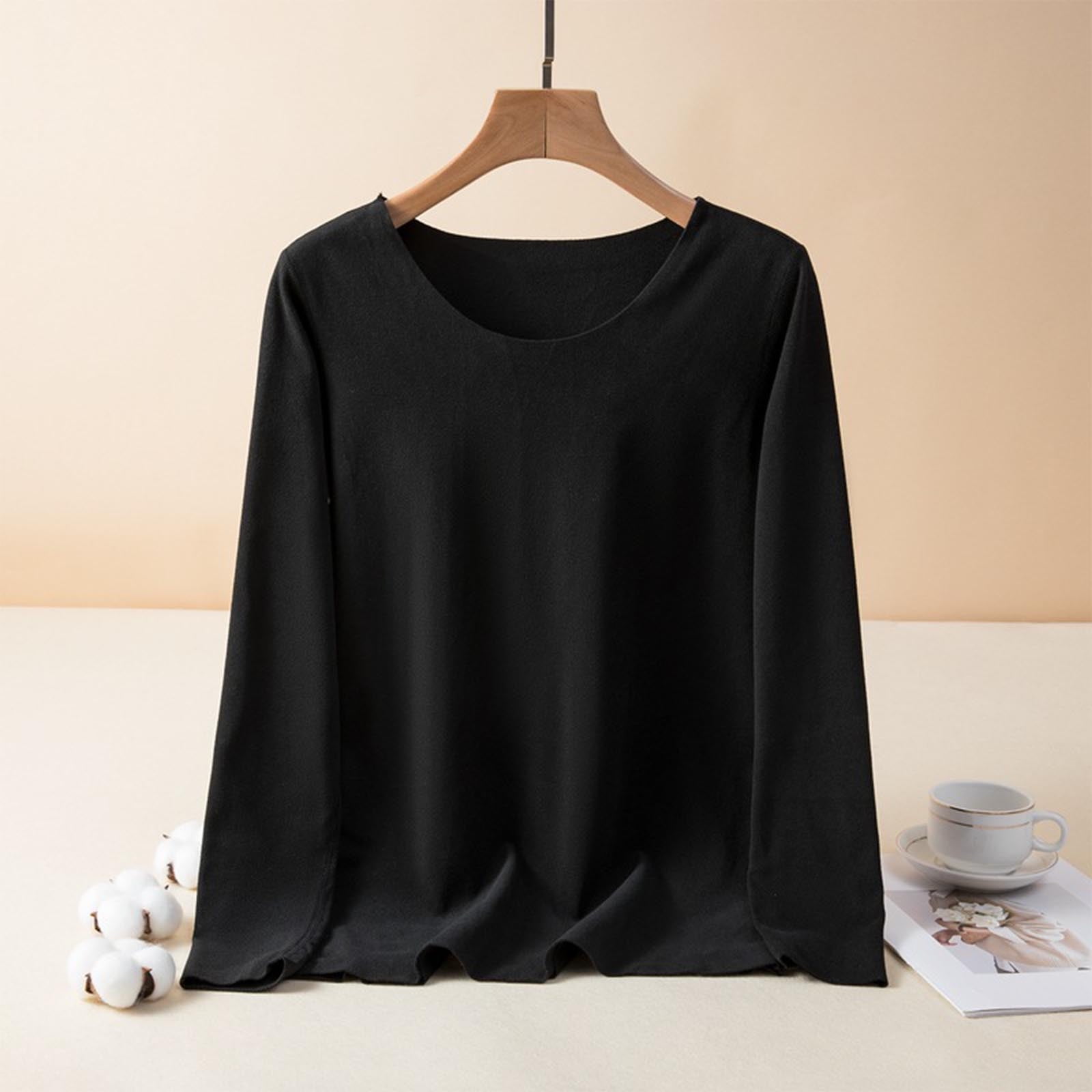 Click here for Ailaofu Women Long Sleeve Tops Cotton Loose Fit Tu... prices