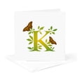 3drose, Monogram Initial K in Leafy Green and Yellow with Butterflies ...