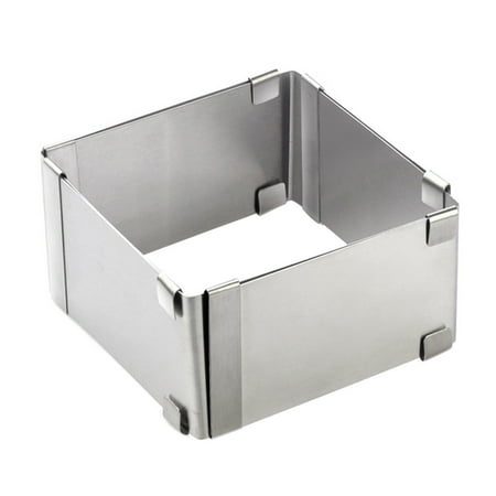 Cake Mold, Stainless Steel Adjustable Square Cake Ring Mold, Multi ...