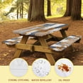 Abstract Art Picnic Table Cover with Bench Covers Brown Grey Graffiti ...