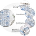 66x72 Inch Shower Curtains for Bathroom, Blue Coastal Fabric Bath ...
