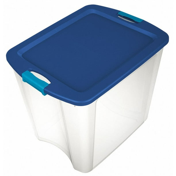 Sterilite Storage Tote,Clear-Blue,Polypropylene 14489604 14489604 ZO ...