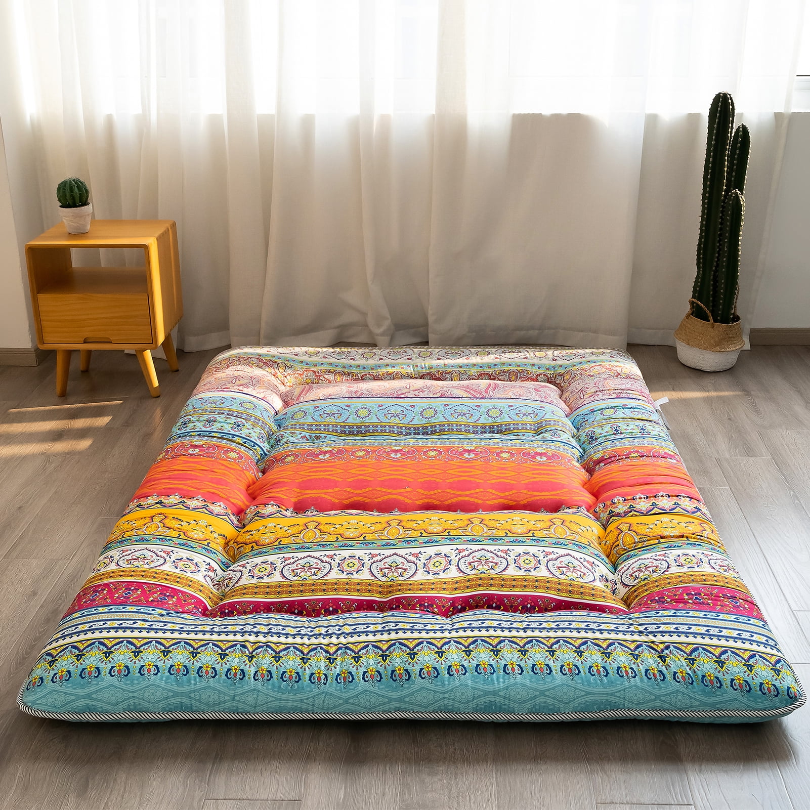 Japanese Floor Mattress Futon Mattress Boho Design Sleeping Mat Full ...