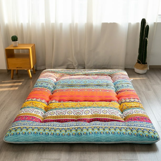 Japanese Floor Mattress Futon Mattress Boho Design Sleeping Mat Full ...