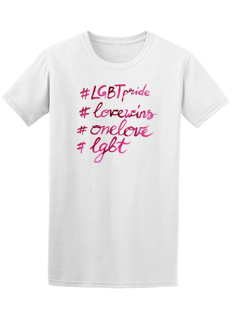 Set Of Lgbt Themed Hashtags T-Shirt Men -Image by Shutterstock, Male ...