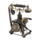 DecMode Vintage Telephone Accent Décor with Tarnish Black and Brass ...