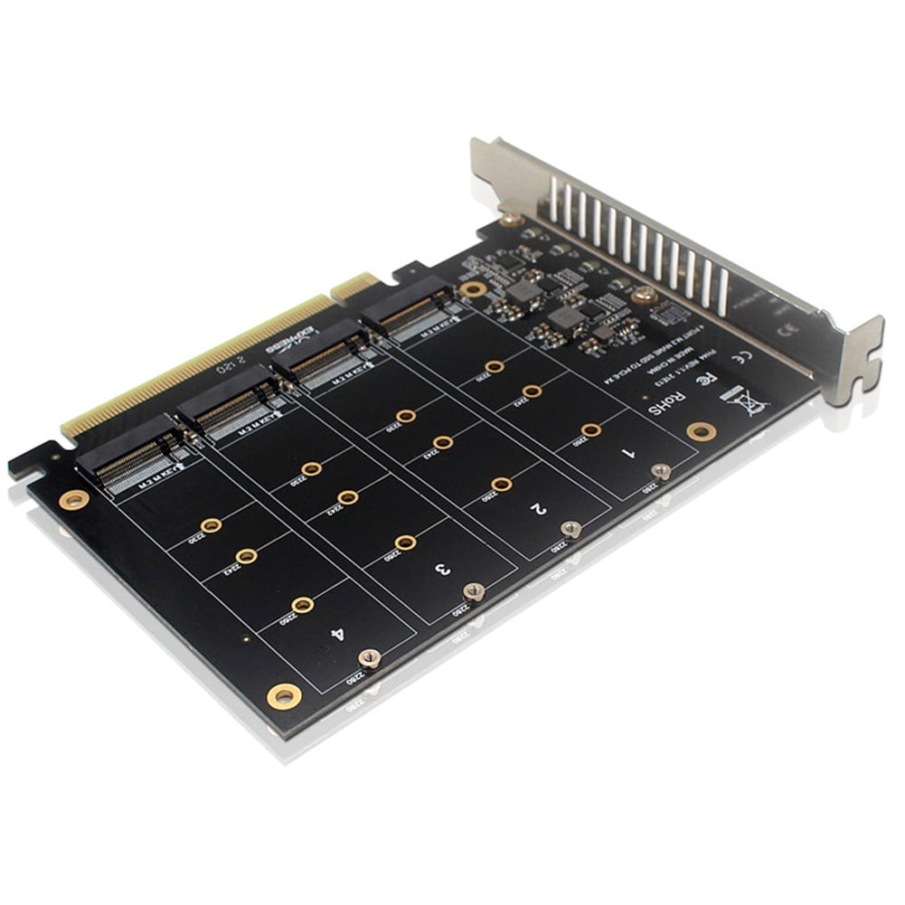 4 Port NVMe to PCIE Adapter Card M.2 NVME to PCIe X16 Adapter - Walmart.com