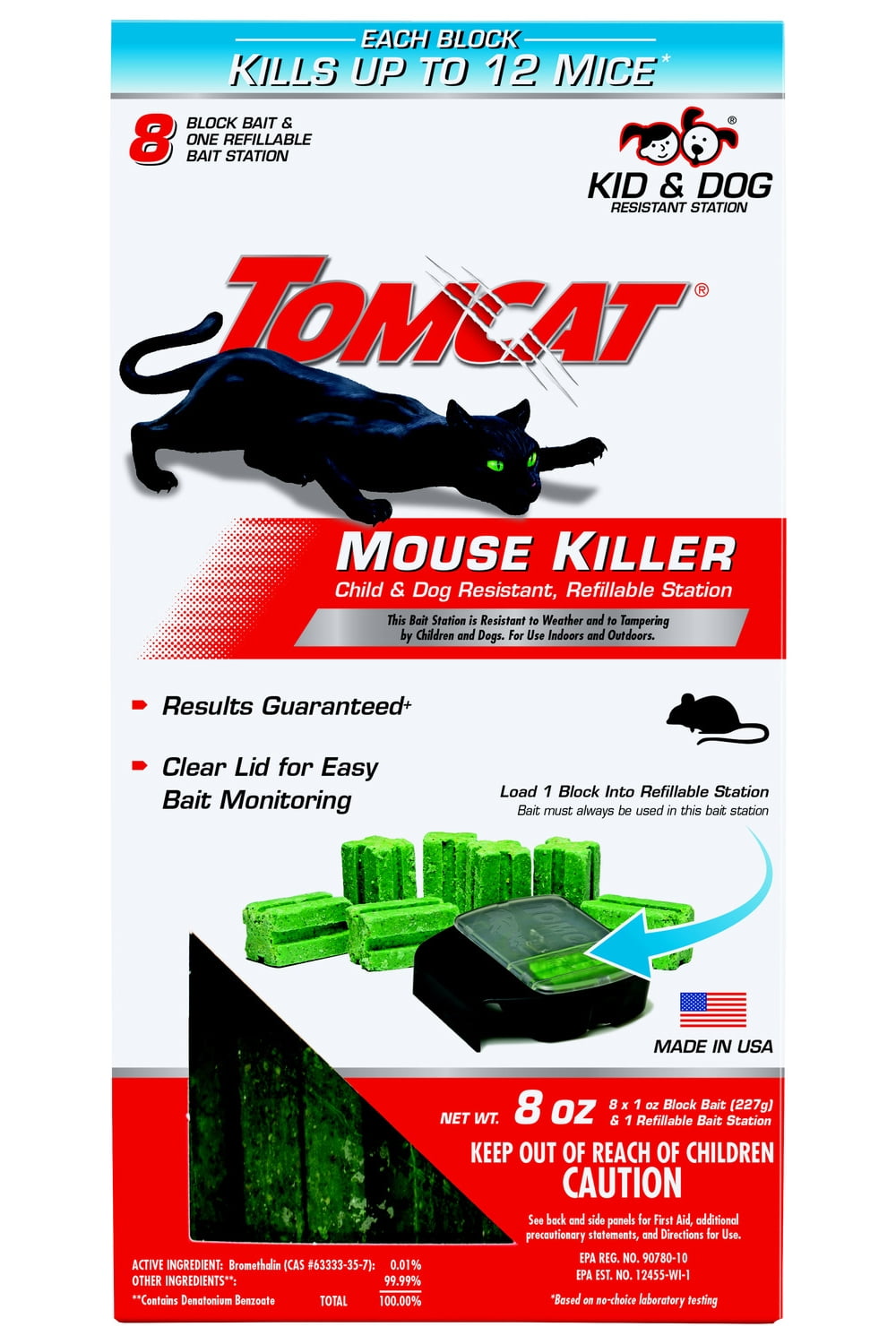 Tomcat Mouse Killer Child and Dog Resistant Refillable Station, 1 ...