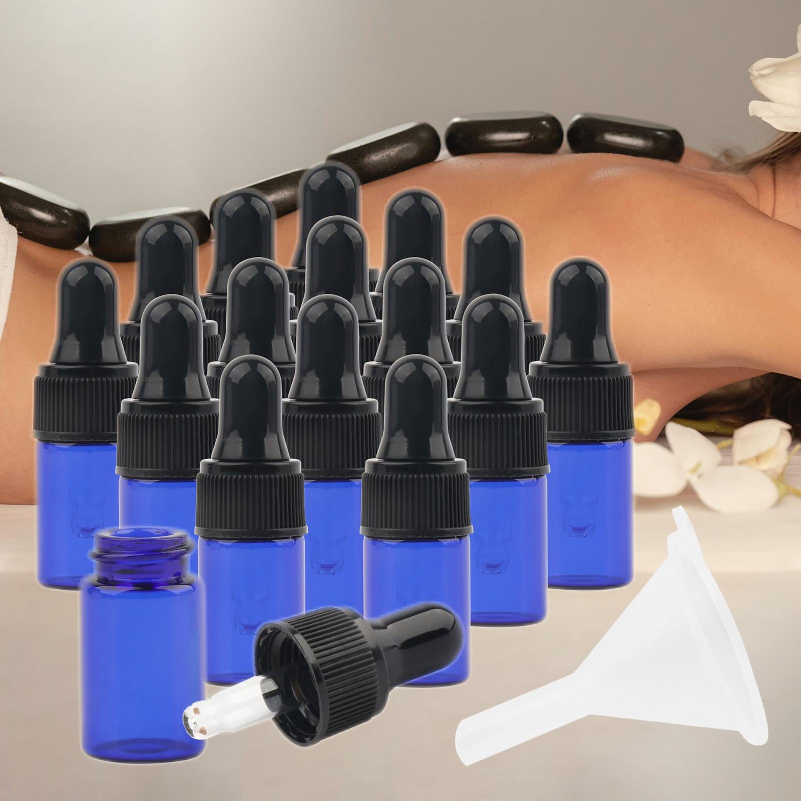 15x Glass Dropping Bottles, Portable, Refillable, Small with Glass ...