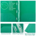 48-Piece Green Diamond-Style Plastic Folder Set with 2 Pockets, 3 ...