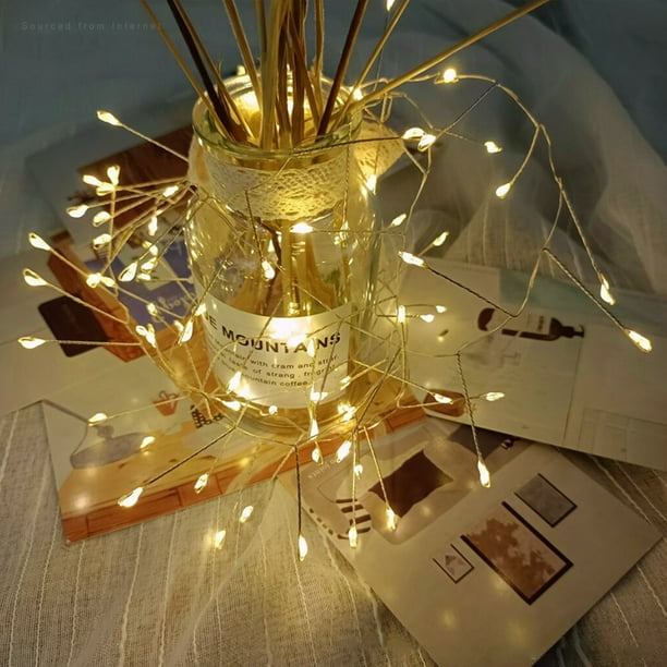 2 Pack 200 LED Copper Wire String Lights, Mini LED String Lights for ...