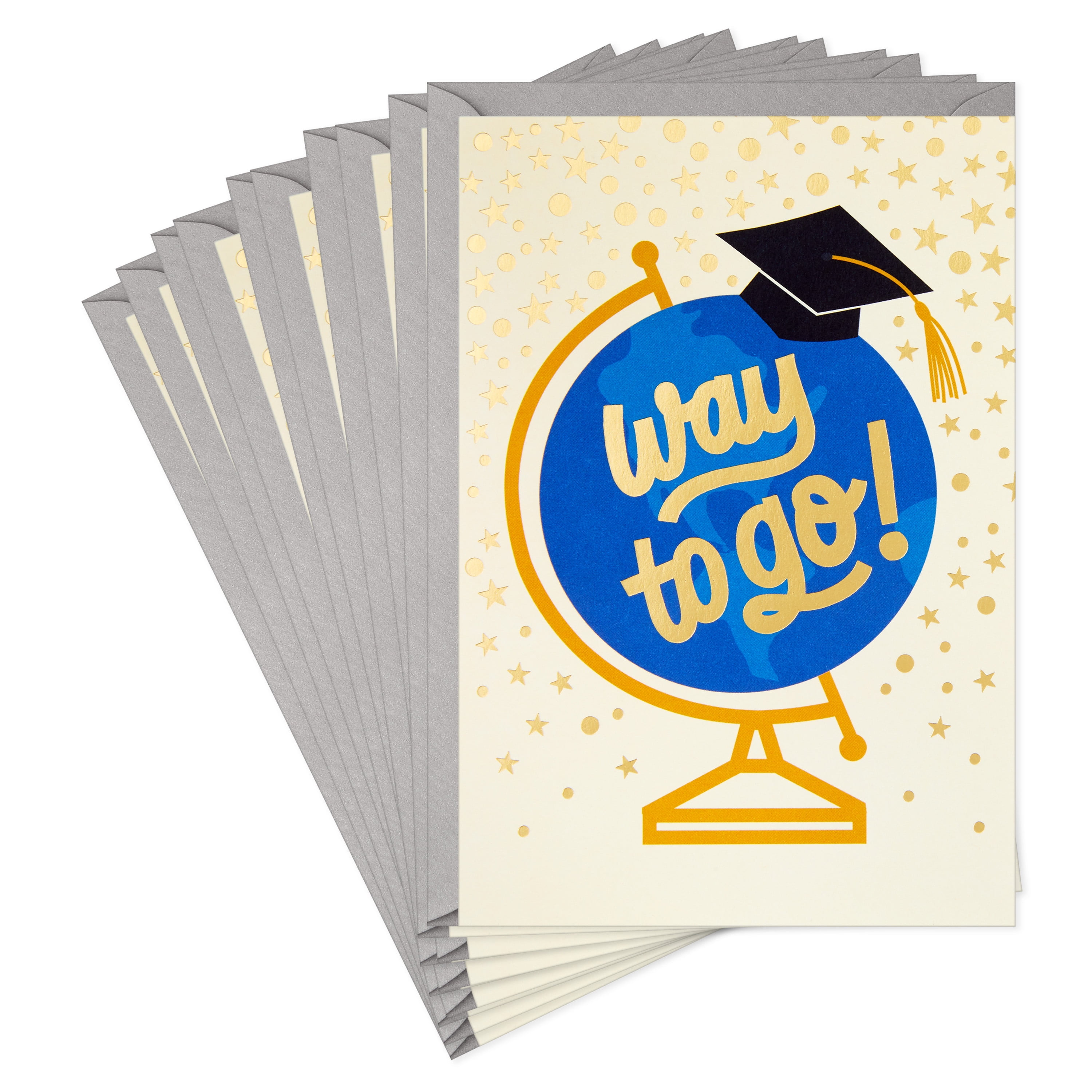 Hallmark Pack of 10 Graduation Cards with Envelopes (Way to Go ...