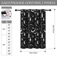 Bat and Skull Gothic Pattern Blackout Curtains,Triple Weaved Fabric ...