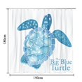 Green Sea Turtles Beach Theme Fabric Shower Curtain Sets Bathroom Blue