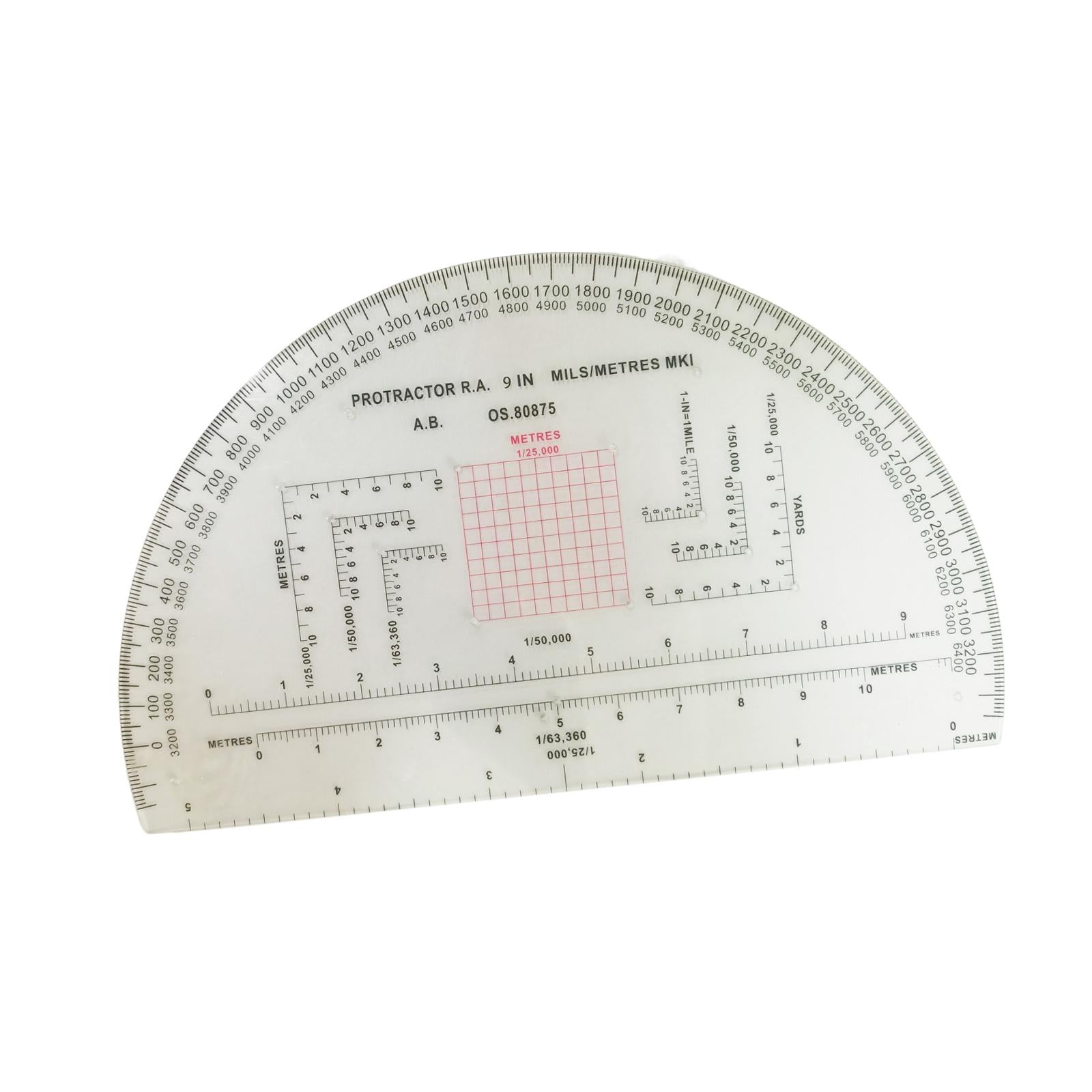 Acrylic Protractor Ruler Transparent Learning Degrees School Measuring ...