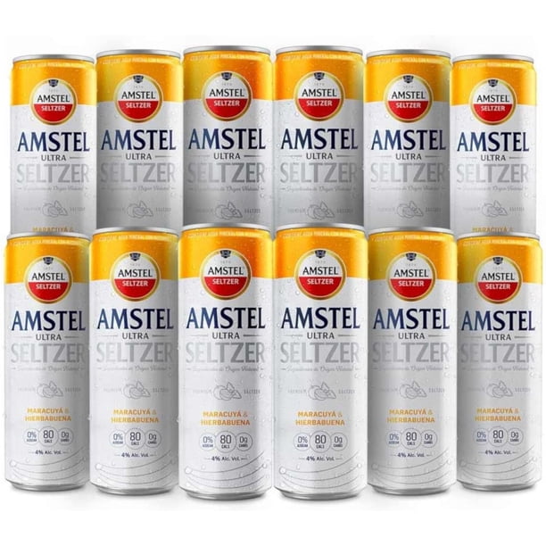Pack de 12 Seltzer Amstel Vitra Ultra Maracuya 355 ml Amstel Vitra ...