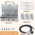 SIXDAY 3-Burner Tabletop Gas Grill, 30,000 BTU Portable Propane Grill ...