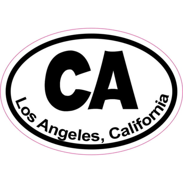 3in x 2in Oval Los Angeles California Sticker Vinyl Cities Bumper ...
