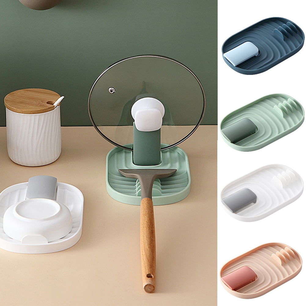 Shenmeida 2Pcs Multifunctional Spoon Rest, Foldable Pot Lid Holder ...