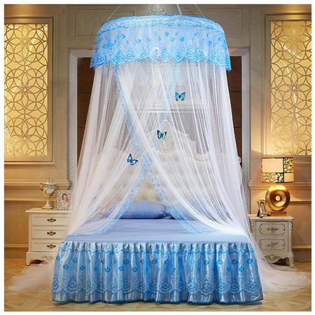 Round Lace Curtain Dome Princess Queen Bed Canopy Netting Mosquito Nets ...