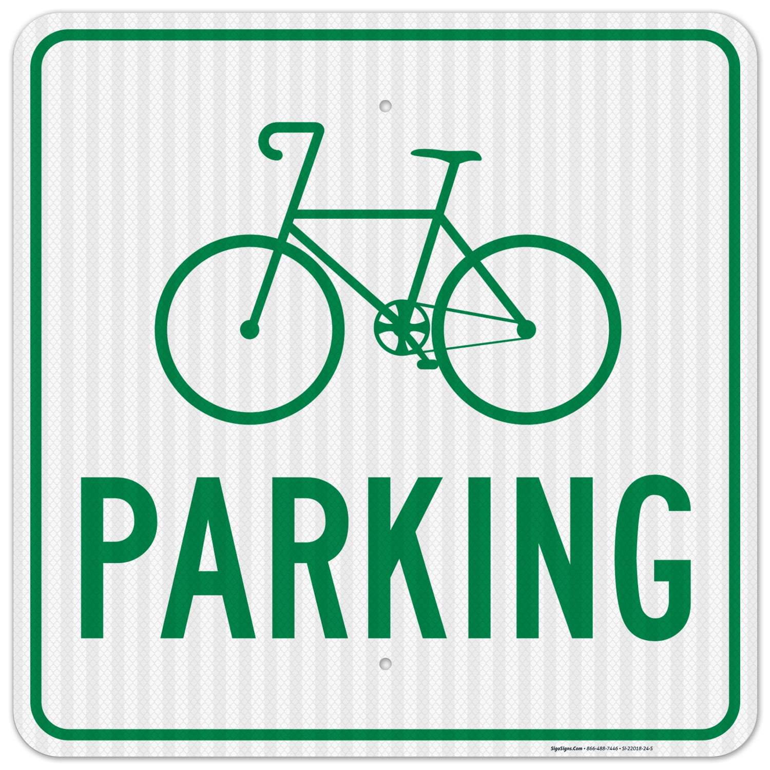 Bike Parking Sign, 24x24 Reflective Aluminum EGP - Walmart.com