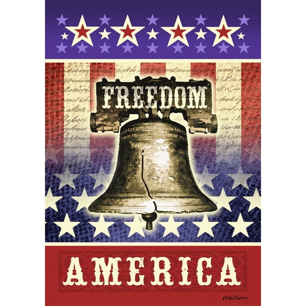 Toland Home Garden Freedom America Freedom Patriotic Flag Double Sided ...
