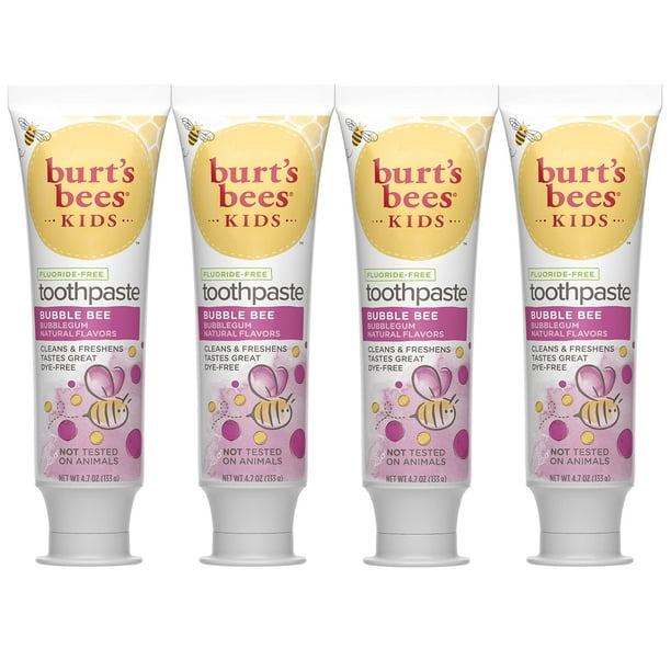 Pasta de dientes Burt's Bees Kids Bubble Bee sin flúor 140 ml x 4 ...
