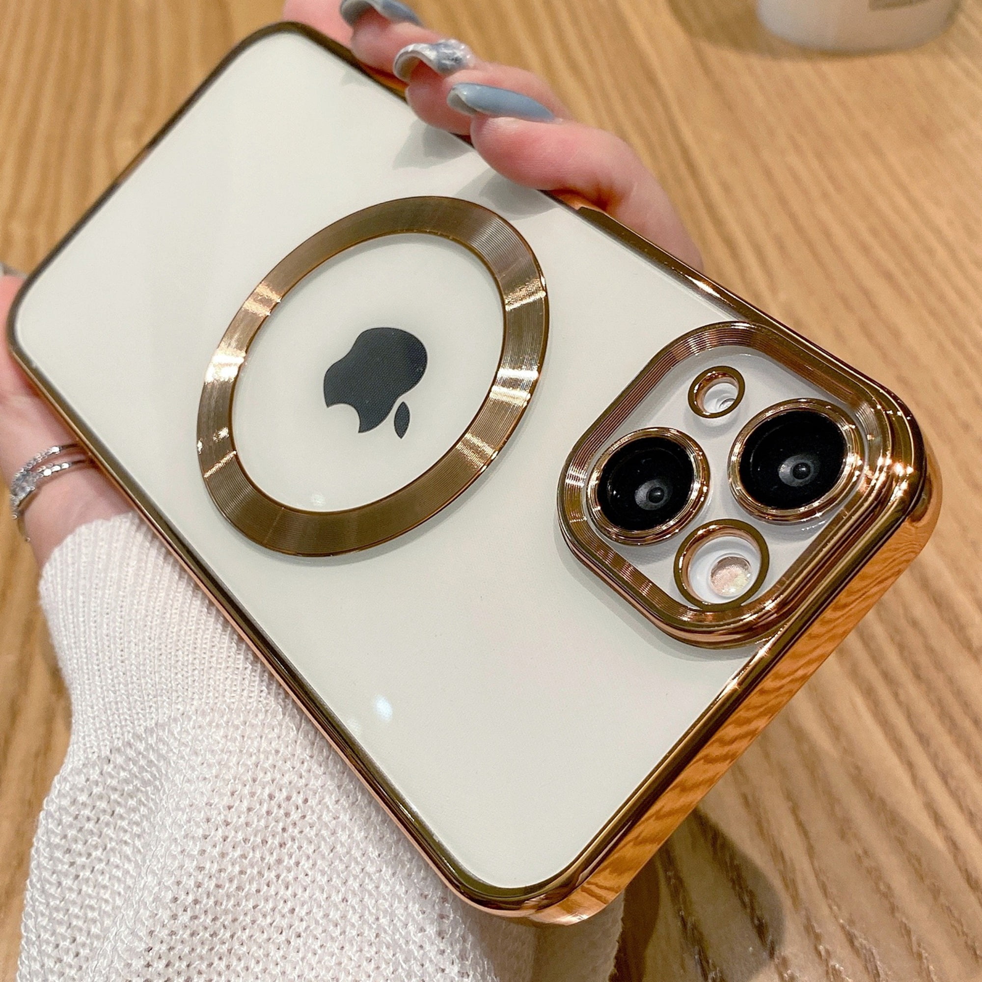 Dteck MagSafe Compatible Clear Case for iPhone 13 Pro Max, Slim Plating ...