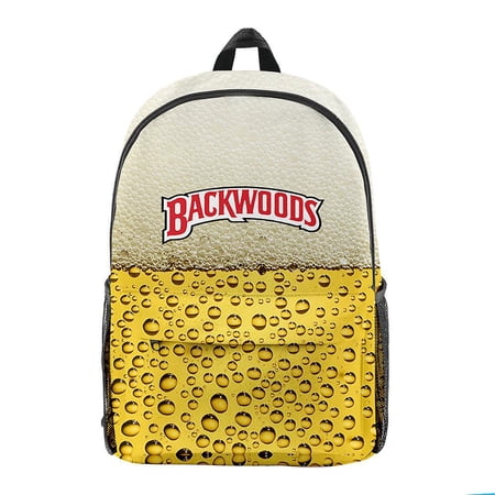 BACKWOODS beer 3D digital color printing campus student backpack ...