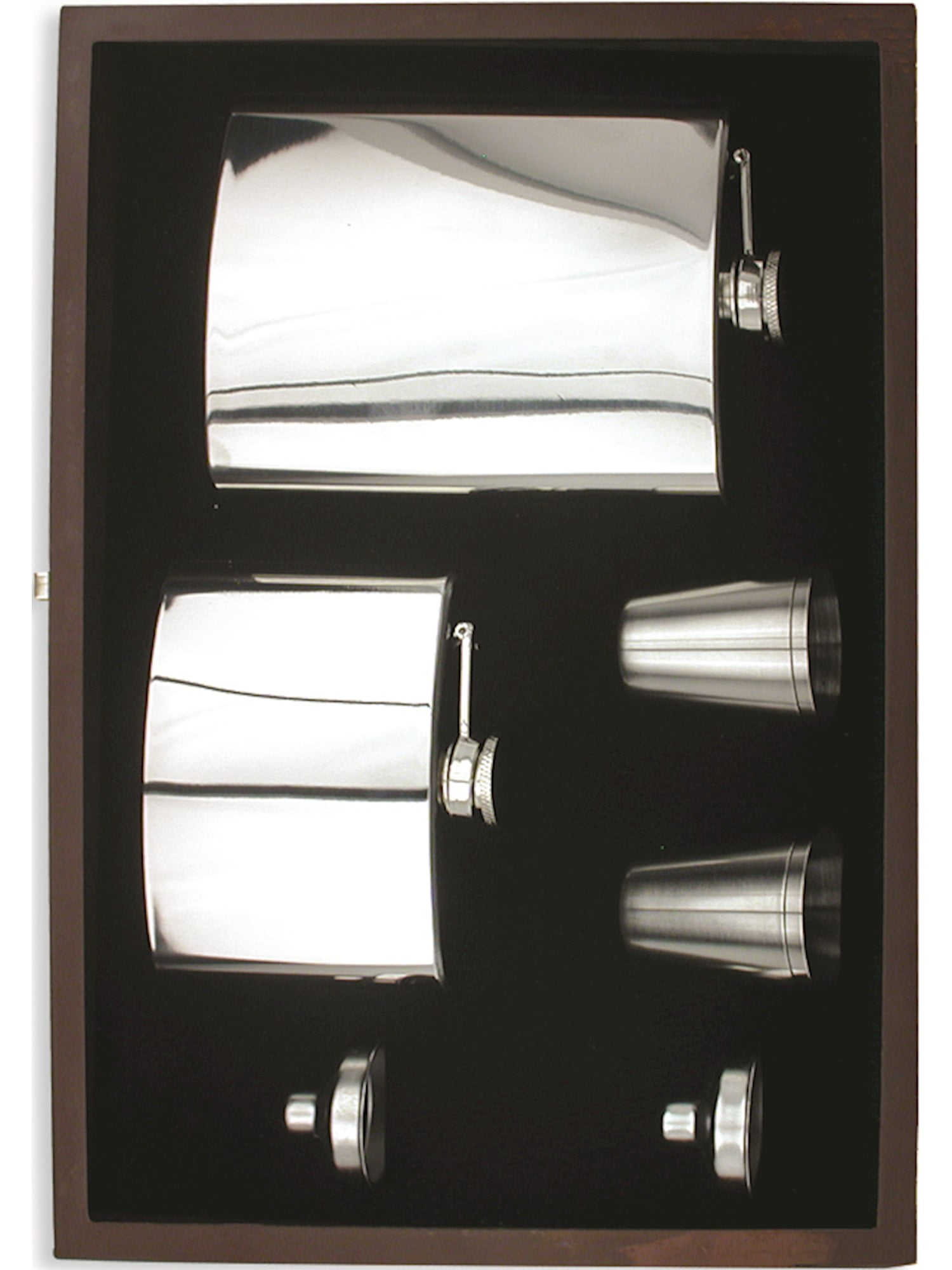 Polished Stainless Steel Two Flasks Gift Set Designer Jewelry by Sweet ...