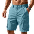 Baggy Men's Chino Shorts 7 Inch Inseam Multi Pockets Stretchy ...