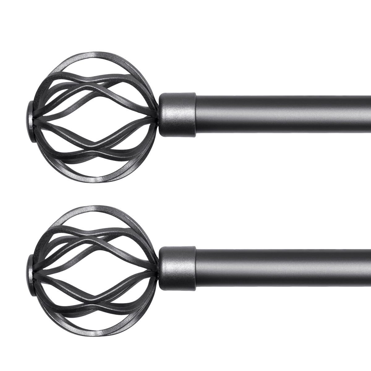 2 Pack 3/4-Inch Diameter Decorative Single Window Curtain Rod with ...