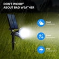 800 Lumens Solar Spot Lights Outdoor,18 LEDs Solar Flood Lights with 2 ...