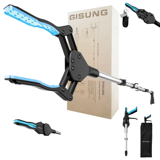 GISUNG 44-inch Reacher Grabber Tool with Storage Bag Anti-Slip Jaw ...