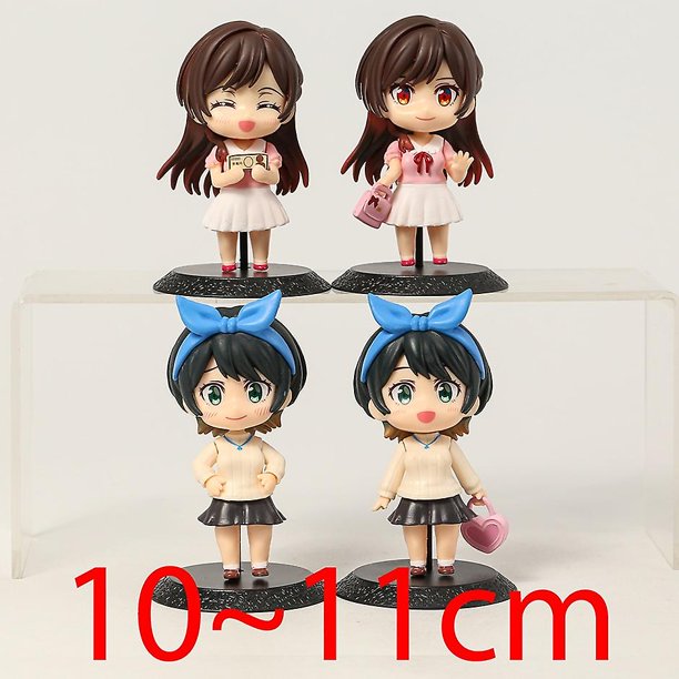 HEFEI,4pcs/set Rent-a-girlfriend Ichinose Chizuru Sarashina Ruka Pvc ...