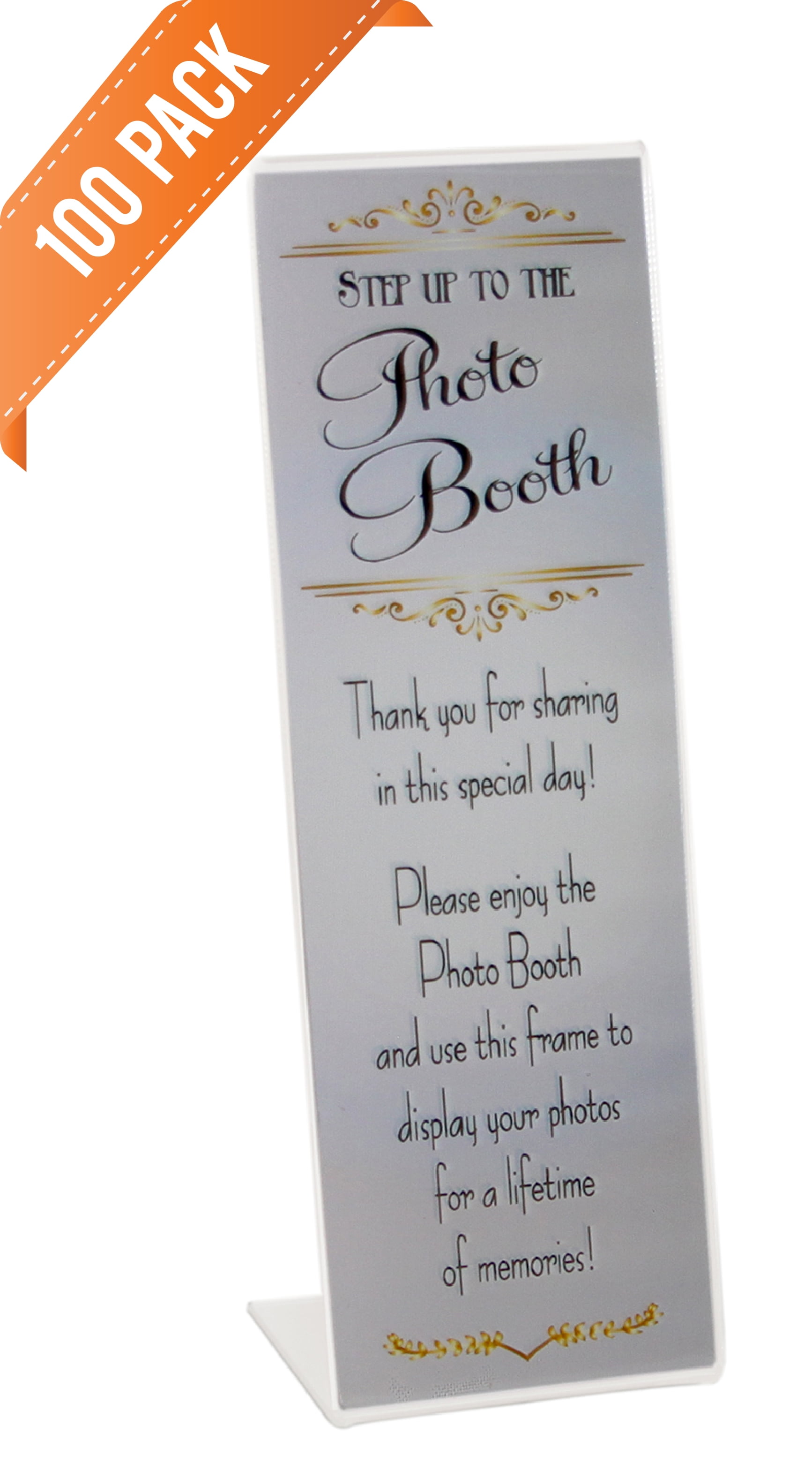 photo booth nook 2x6 slanted acrylic photo booth frame with silver ...