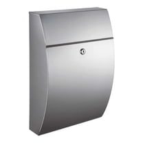QualArc Glacial Elliptical Stainless Steel Locking Mailbox, Silver ...
