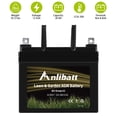 Anlibatt Lawn and Garden AGM Battery, Group Size U1 12 Volt, 300 CCA 28 ...