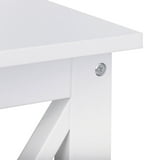 SuperDeal 2pcs End Table Set: 3-Tier, White Painted MDF, Side Storage ...