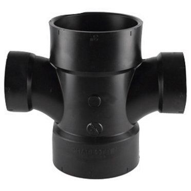Charlotte Pipe Schedule 40 4 in. Hub x 4 in. Dia. Hub PVC Sanitary Tee - Walmart.com