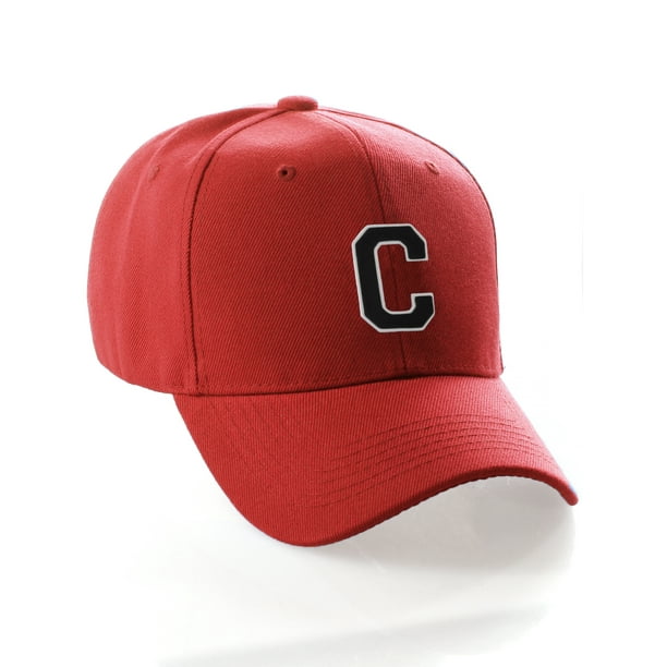 Classic 3D Raised Initial Letters A to Z Structured Baseball Hat Cap ...