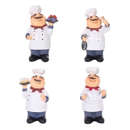 Vintage Chef Figures Kitchen Ornament Display Statue Model Decor ...