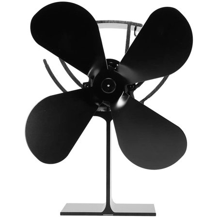 Fireplace Heat Fan, Portable Heat Powered 4 Blade Fireplace Stove Fan ...